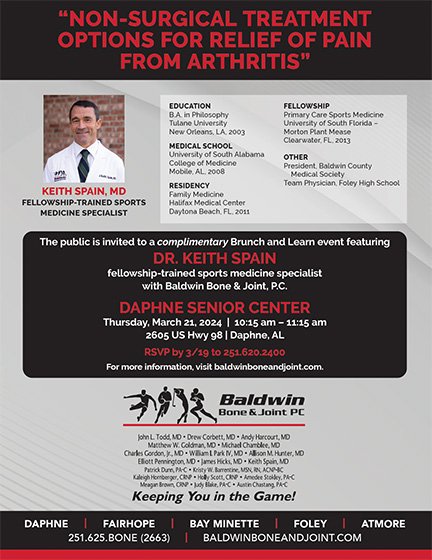March Brunch and Learn with Sports Medicine Specialist Dr. Keith Spain ...